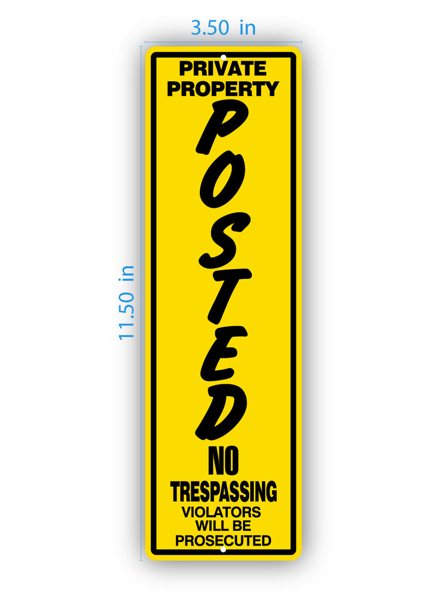 Posted Private Property Flat Sign – Sign Store