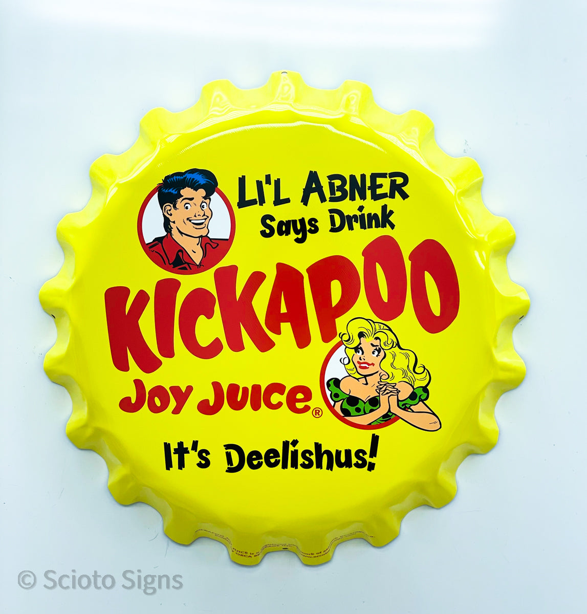 Kickapoo Joy Juice Soda Bottle-Cap Sign | SignStore – Sign Store